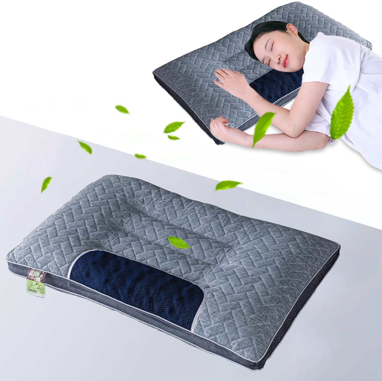 YOTQUSKI Flat Pillows for Sleeping,Thin Pillow,flat pillow,Thin Memory ...