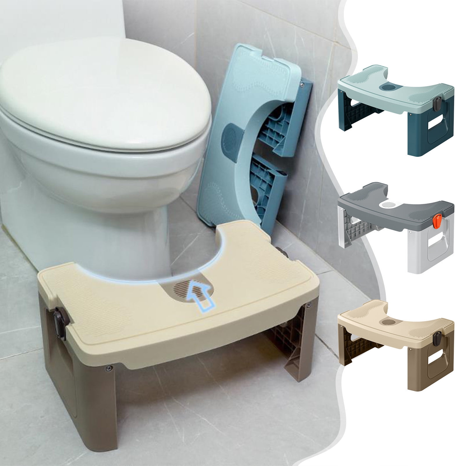 YOTQUSKI Foldable Toilet Stool, Healthy Bathroom Squatting Posture Poop ...