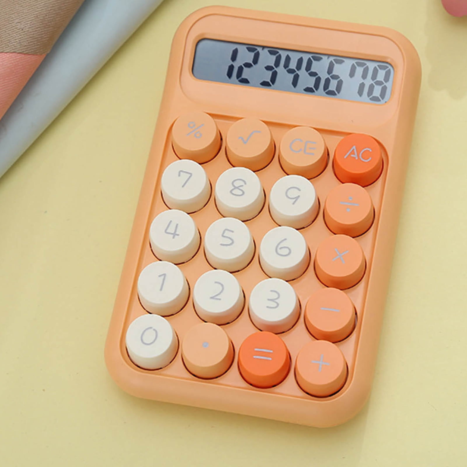 YOTQUSKI Mechanical Switch Calculator with Big Buttons, Calculators Desktop, 8 Digits, Large LCD ...