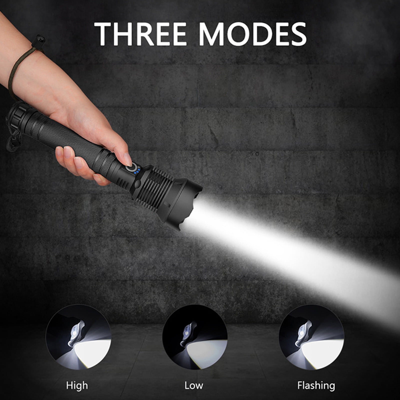 YOTQUSKI Rechargeable Flashlights High Lumens, 3 Mode Super Bright ...