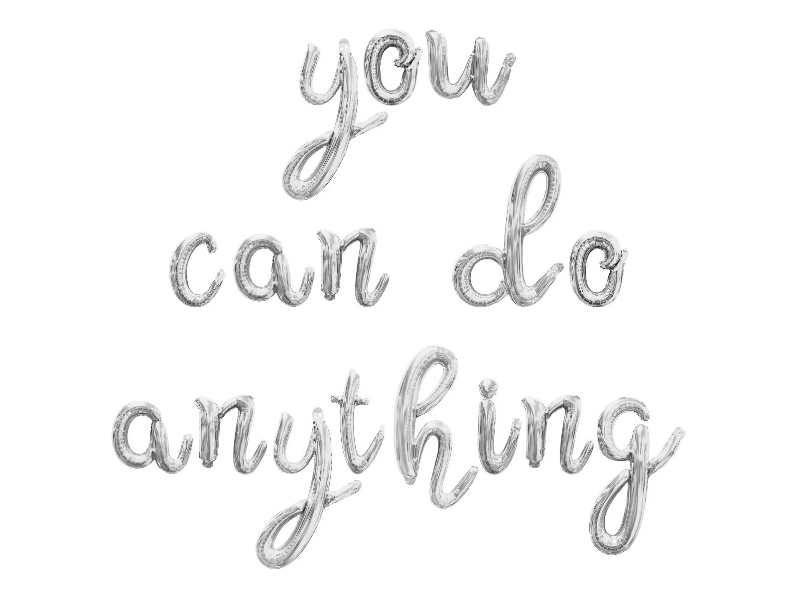 YOU CAN DO ANYTHING Cursive Letter Balloon Banner - Graduation Party ...