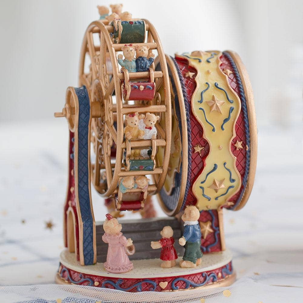 FOR YOU Gift Wrapped Music box Ferris Wheel Decorations Bear for Baby ...