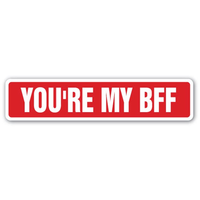 YOU'RE MY BFF Street Sign friends friend best besties forever | Indoor ...