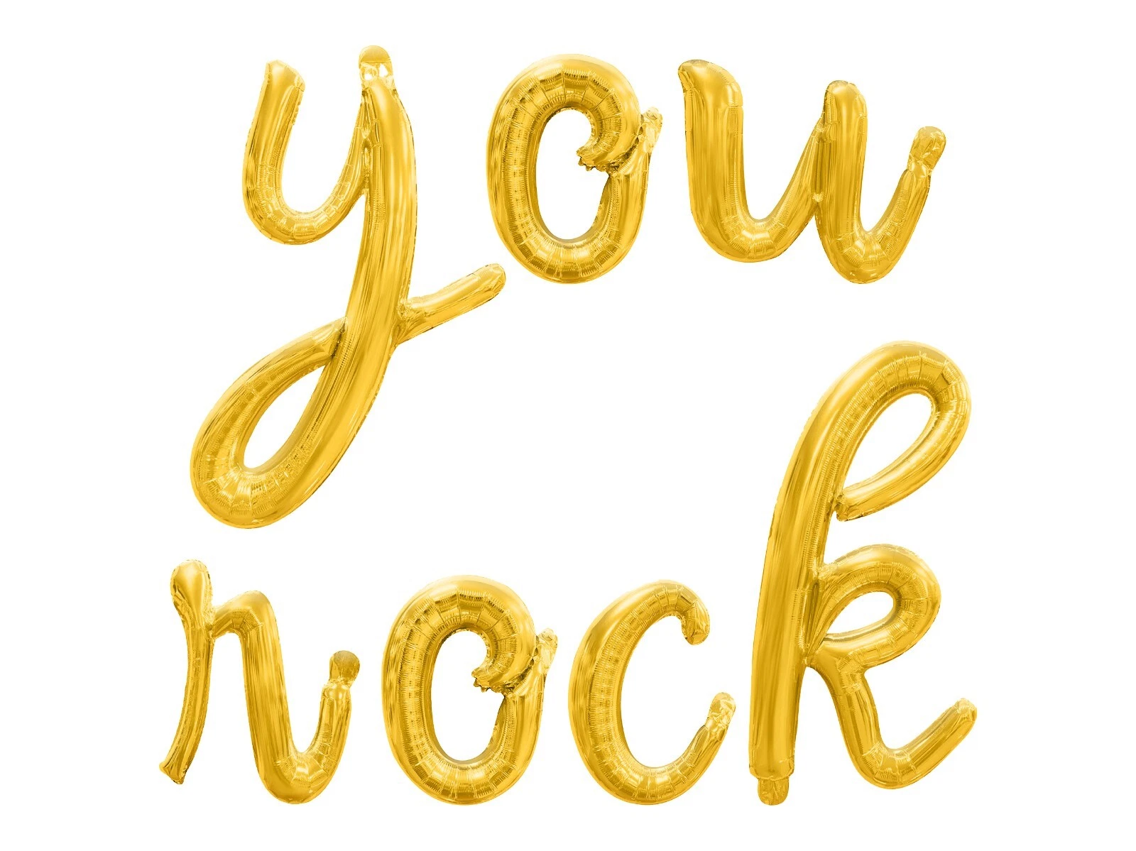 YOU ROCK Cursive Letter Balloon Banner - Employee Appreciation Party ...