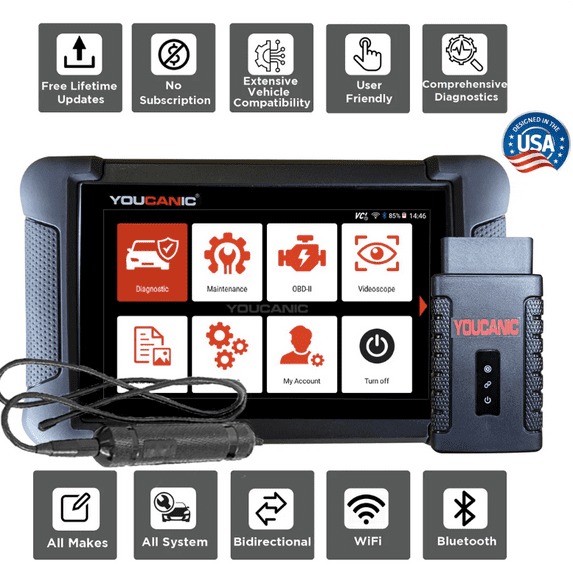 YOUCANIC UCAN-II-C Pro OBD2 Scanner – Full System Diagnostics for Cars ...