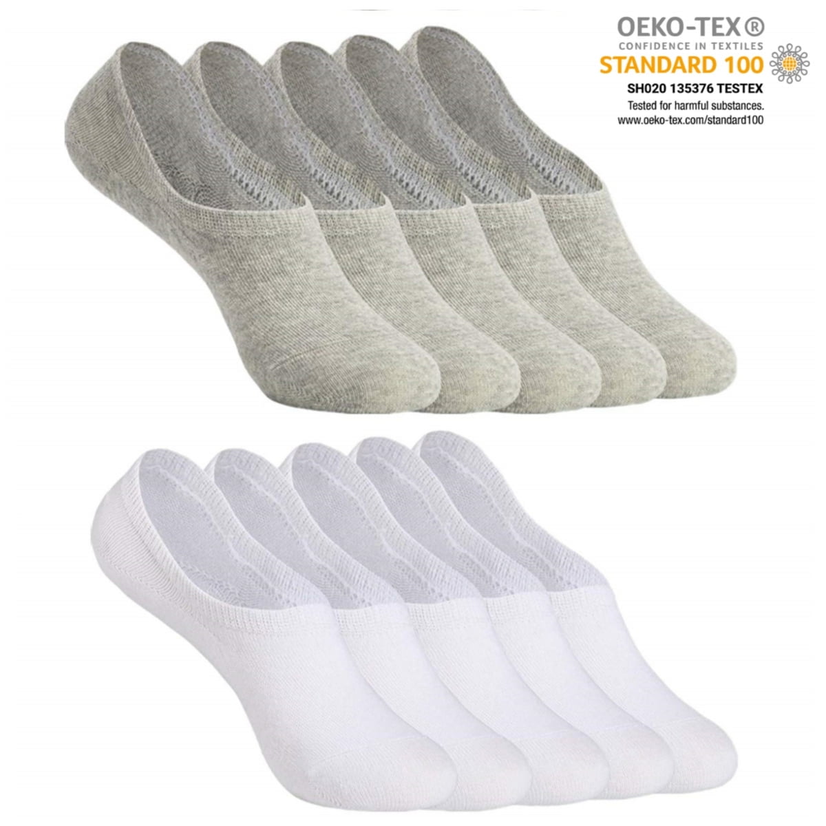 YOUCHAN Women and Men No Show Socks Low Cut Anti-Slid Casual Invisible ...