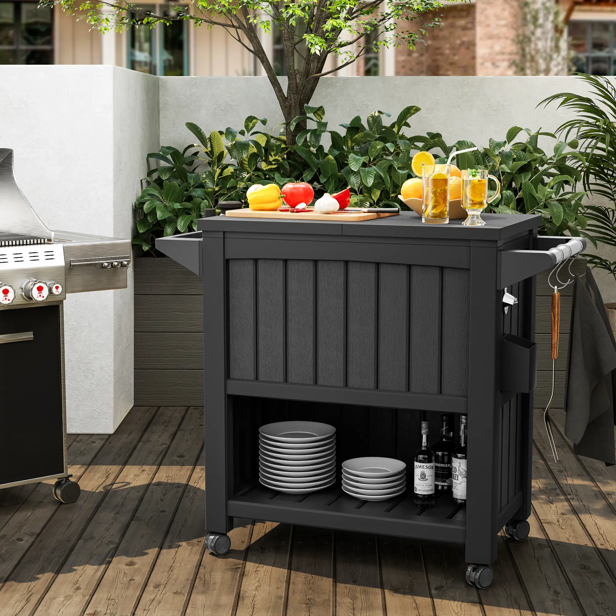 YOUDENOVA 85 Quart Rolling Party Cooler with Wheels & Handle, Outdoor ...