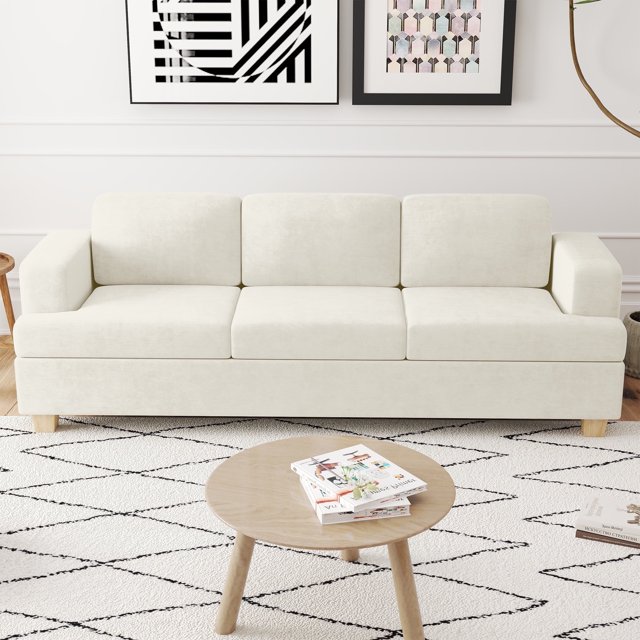 YOUDENOVA 89 Inch Modern 3-Seater Sofa, Deep Seat Lounge for Living ...