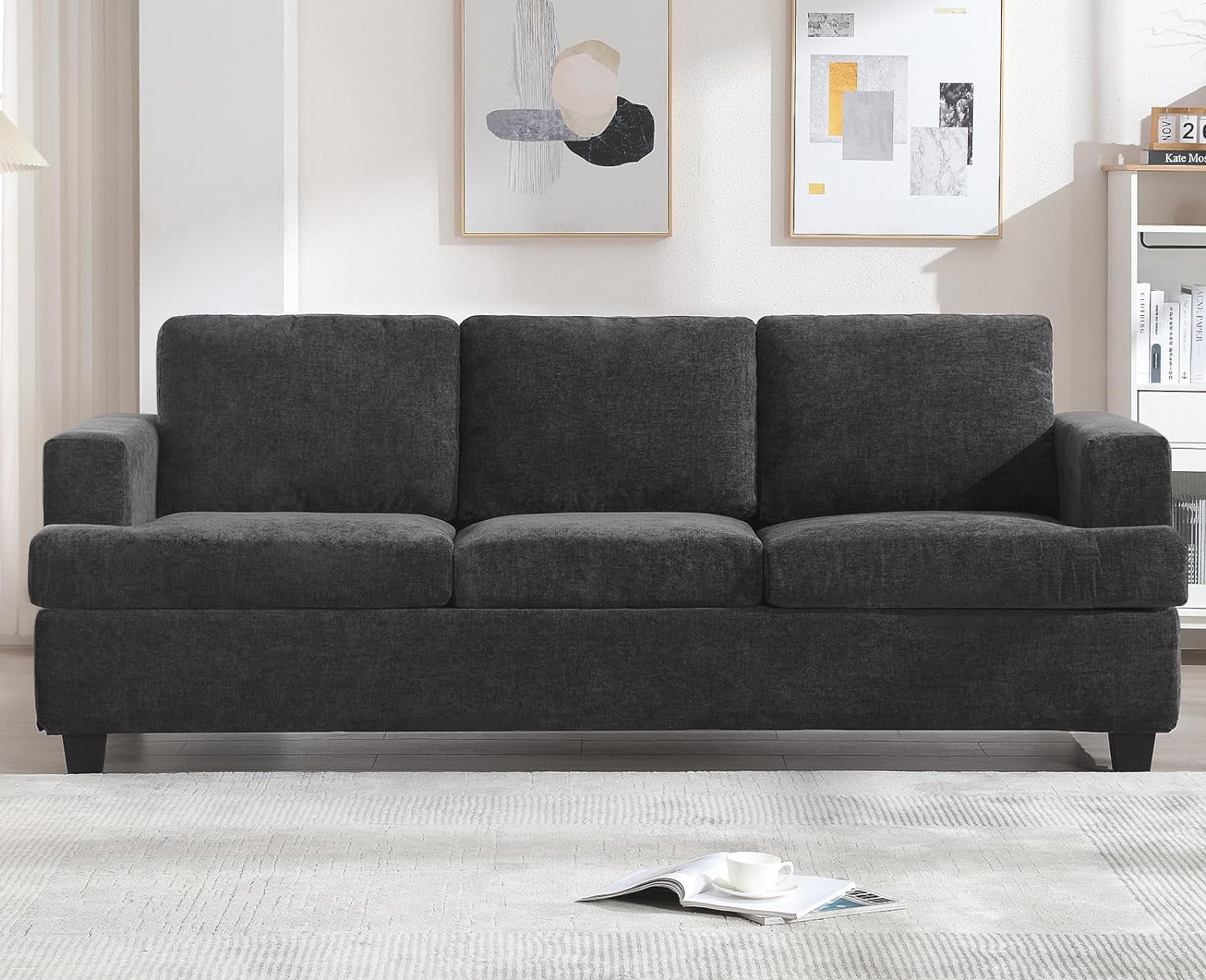YOUDENOVA 89 Inch Sofa Couch, Modern 3-Seater Sofa for Living Room ...