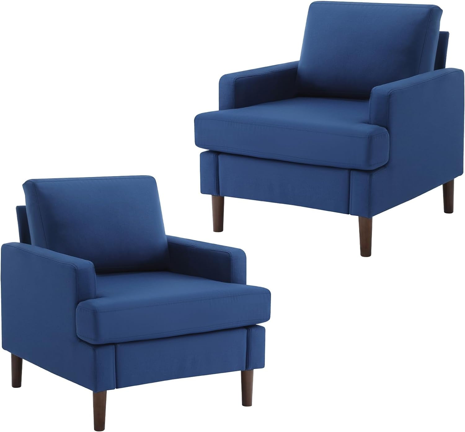 YOUDENOVA Modern Accent Chair Set of 2, Mid-Century Living Room Chair ...