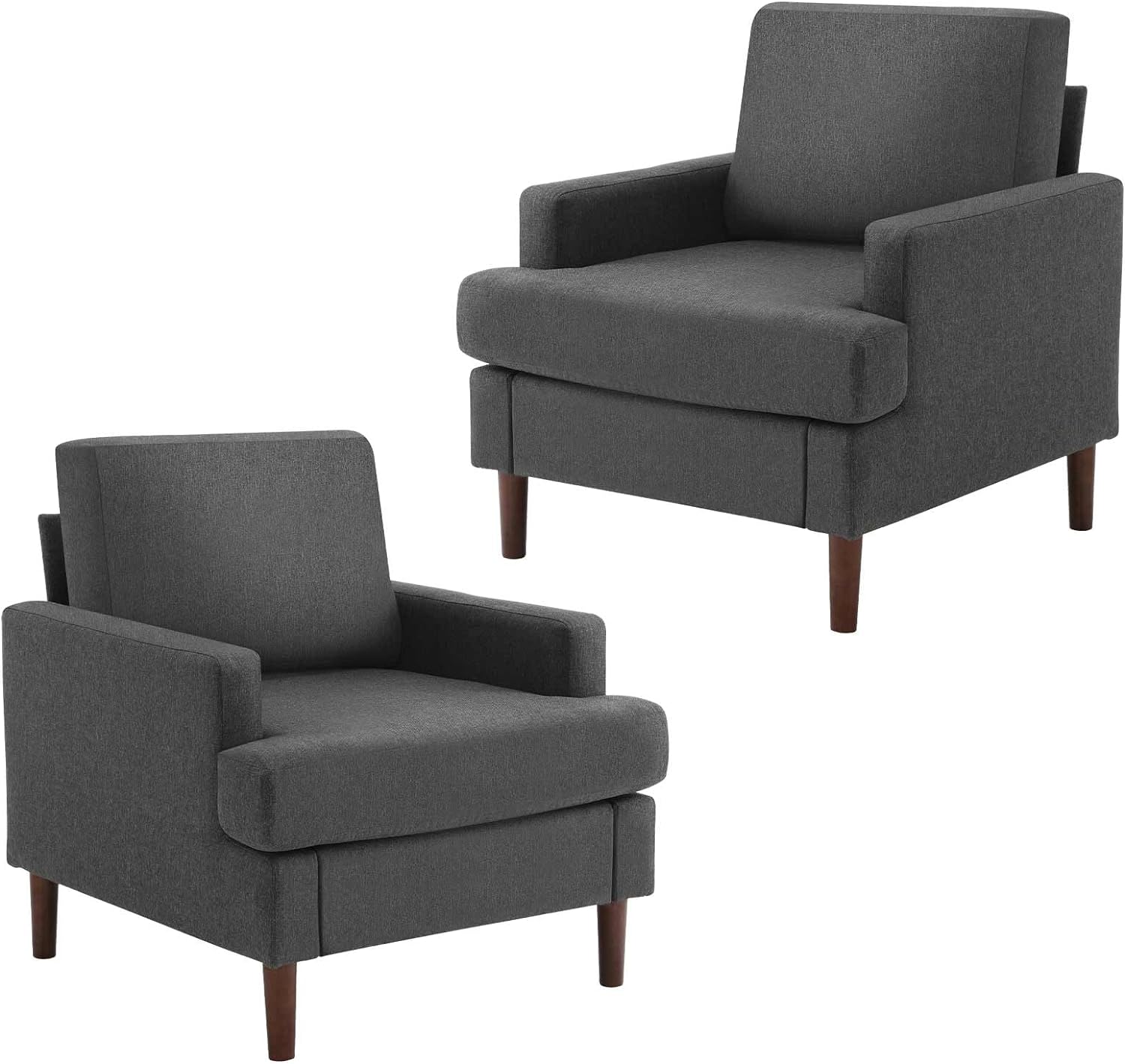 YOUDENOVA Modern Accent Chair Set of 2, Mid-Century Living Room Chair ...