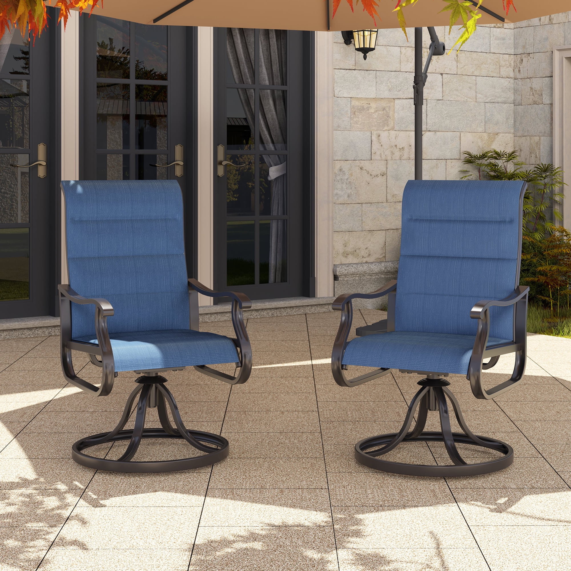 YOUDENOVA Patio Swivel Dining Chairs Set of 2/4/6, High Back Outdoor ...