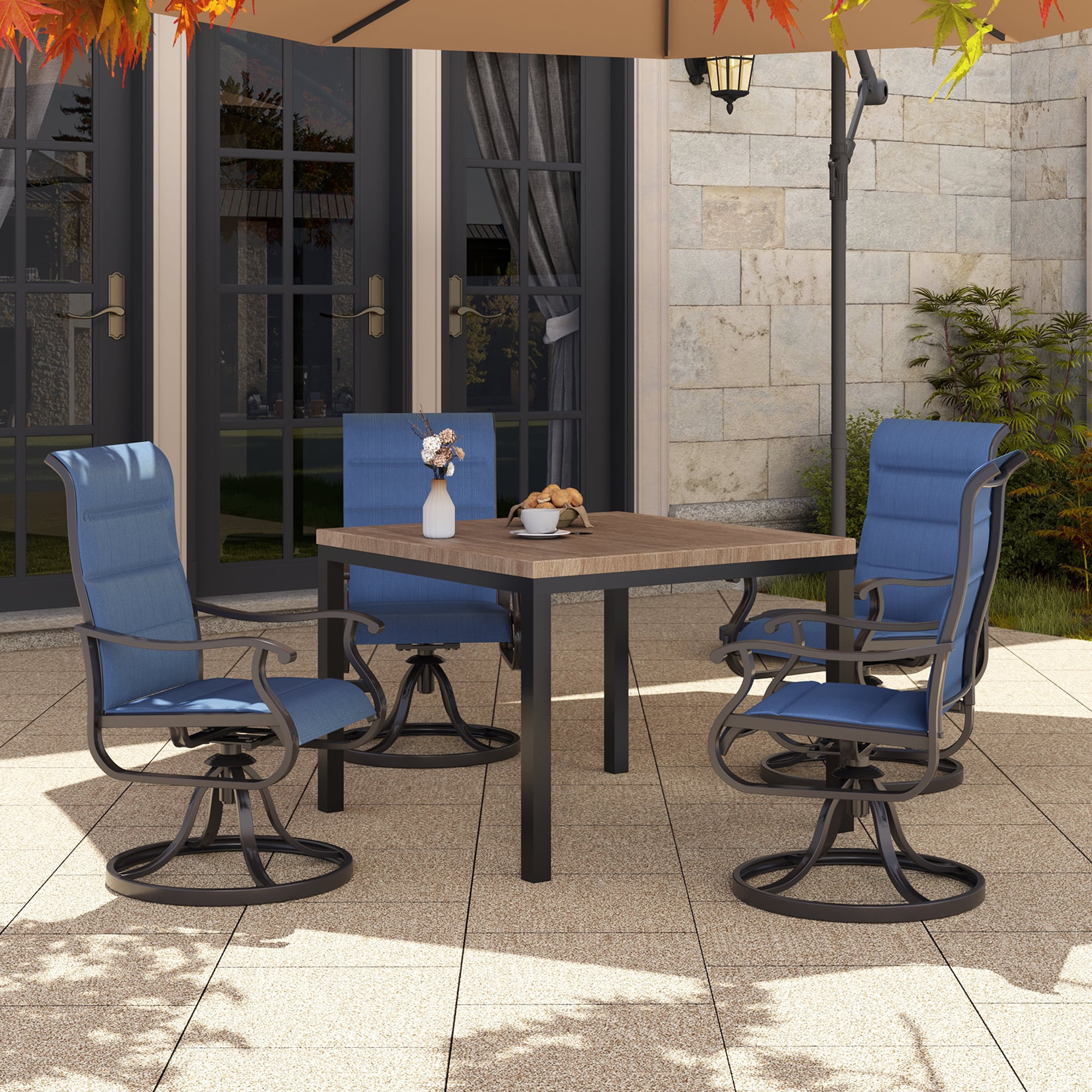 YOUDENOVA Patio Swivel Dining Chairs Set of 2/4/6, High Back Outdoor ...