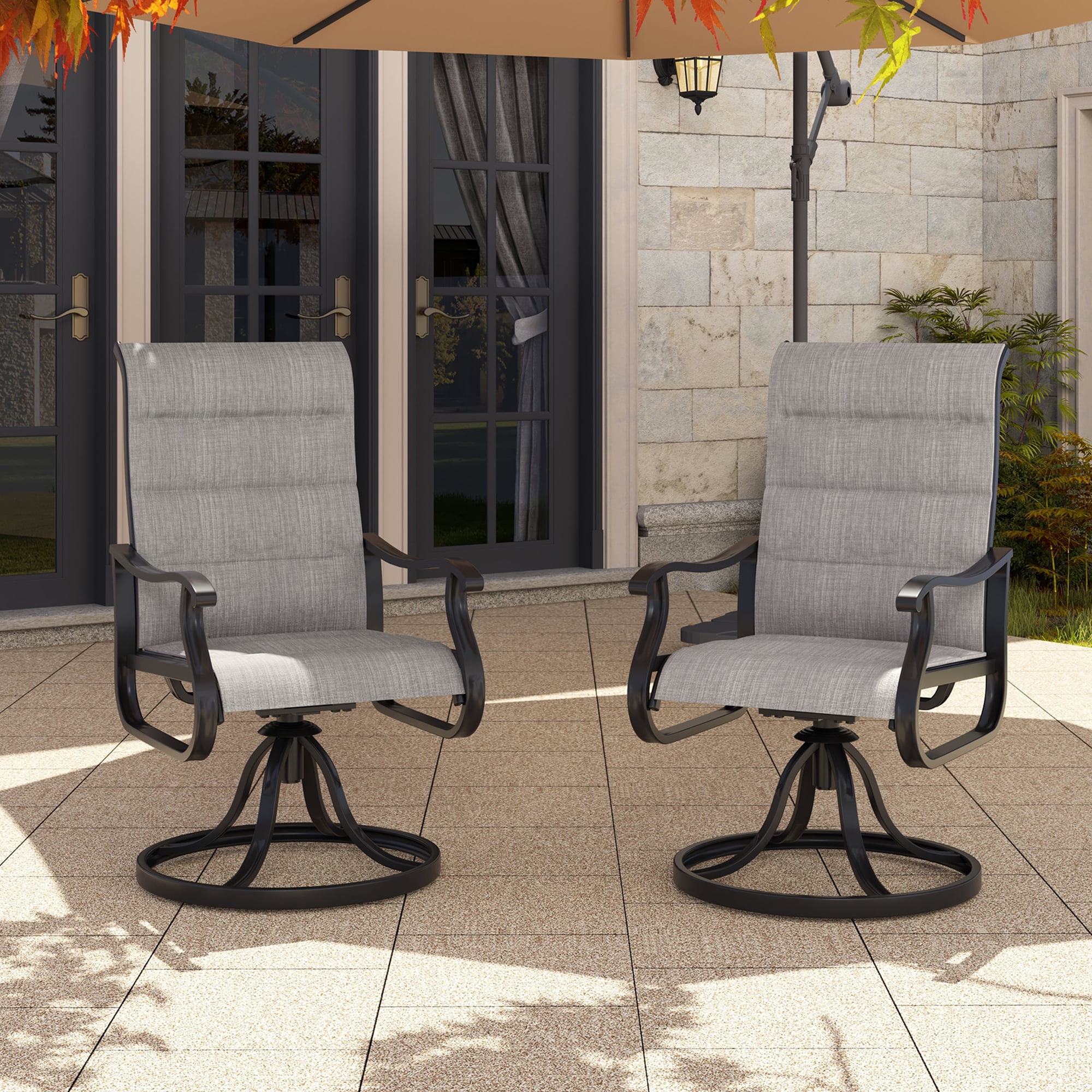 YOUDENOVA Patio Swivel Dining Chairs Set of 2/4/6, High Back Outdoor ...