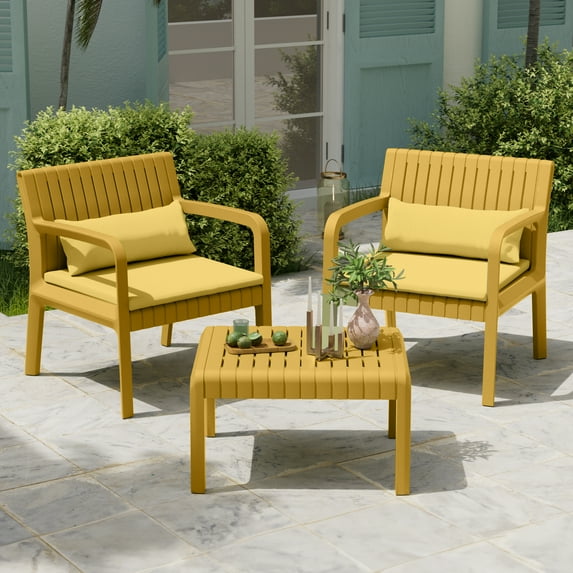 YOUDENOVA Resin Patio Furniture Set, No Rust Modular Outdoor Sectional ...