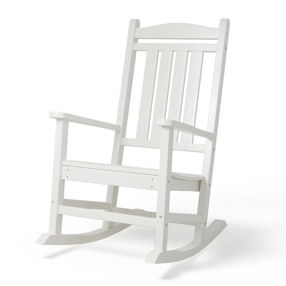 YOUDENOVA Set of 1 Polywood HDPE Outdoor Rocking Chairs, High Back ...