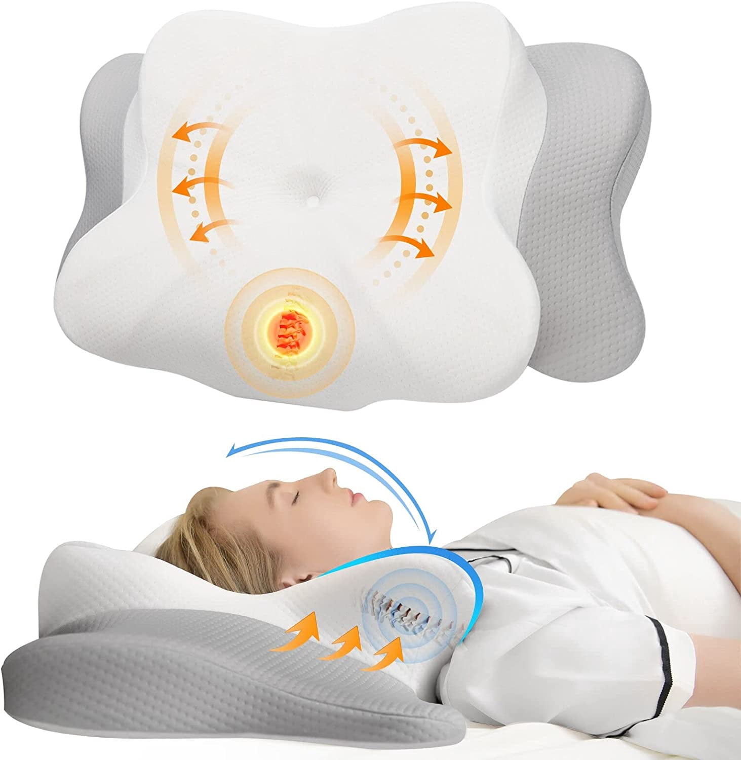 YOUGO Cervical Pillow Neck Shoulder Pain Relief Sleeping Ergonomic ...
