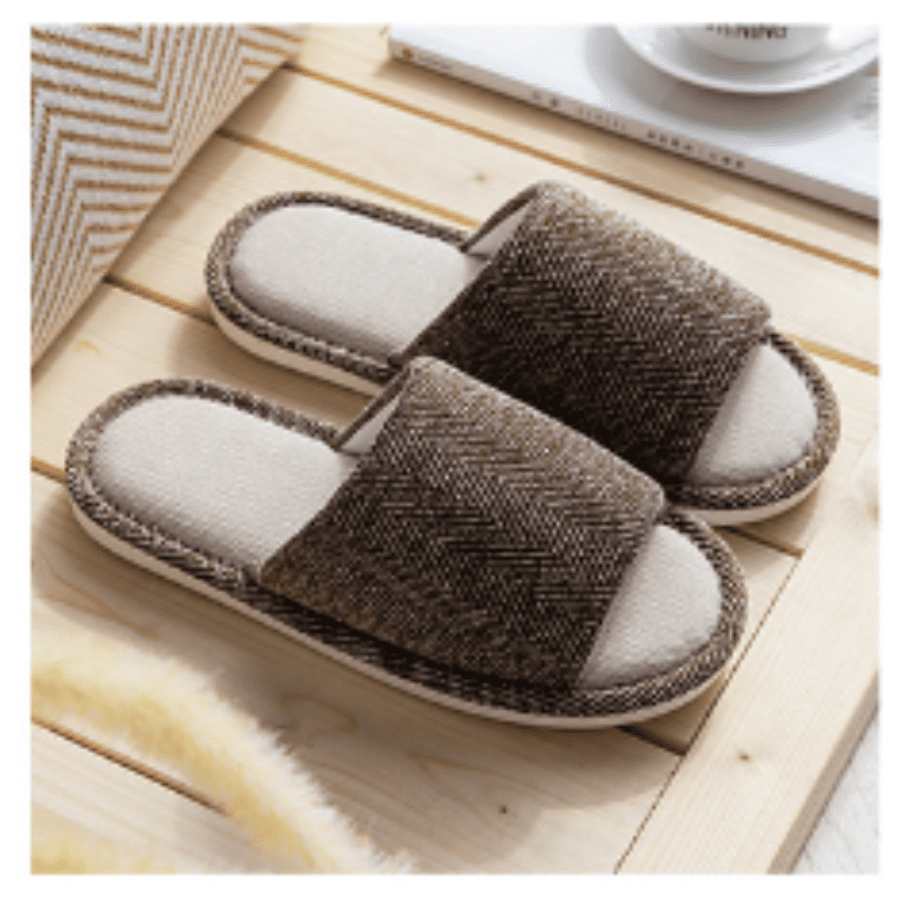 YOUGU Indoor and Outdoor Couple Fabric Slippers, Anti-Slip Four Seasons ...