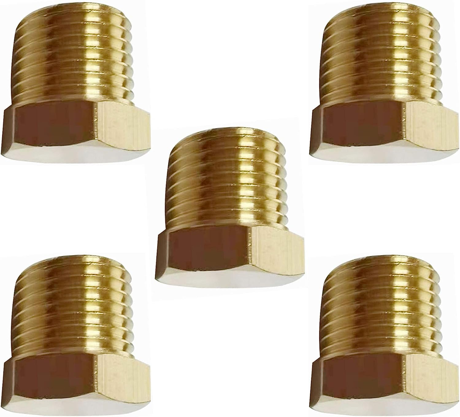 YOUHO 1/8 Npt Adapter for Pipe Fittings, Brass Pipe Fitting 1/8" Hex ...