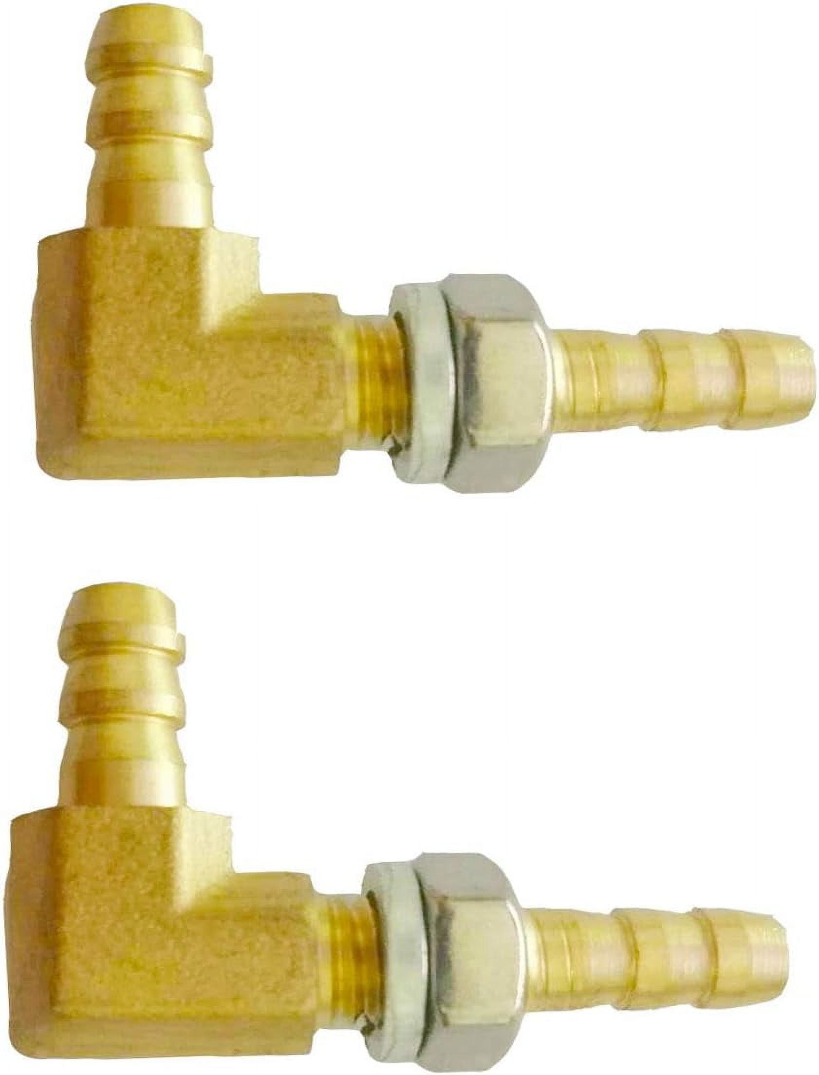 YOUHO 2pcs 3/16" ID 90 Degree Elbow Hose Barb Thru-Bulk Head Hex Union ...