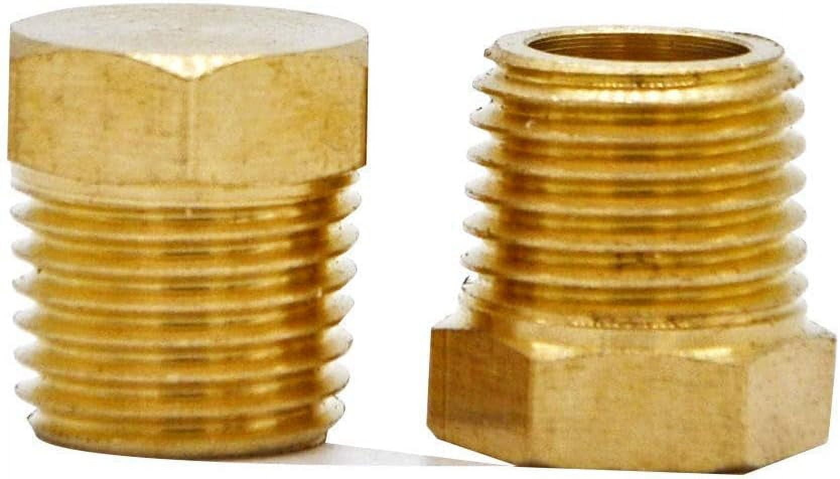 YOUHO 3/4" NPT Male Pipe Plug Outer Hex Head Plug Brass Pipe Fitting ...