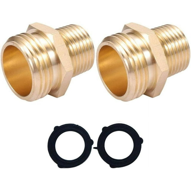 YOUHO Garden Hose Adapter 3/4 GHT Male x 1/2 NPT Male Connector, Brass ...