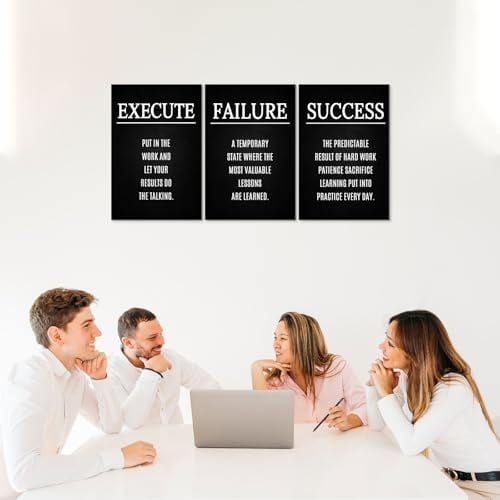 YOUHONG 3 Pieces Execute Failure Success Motivational Poster ...