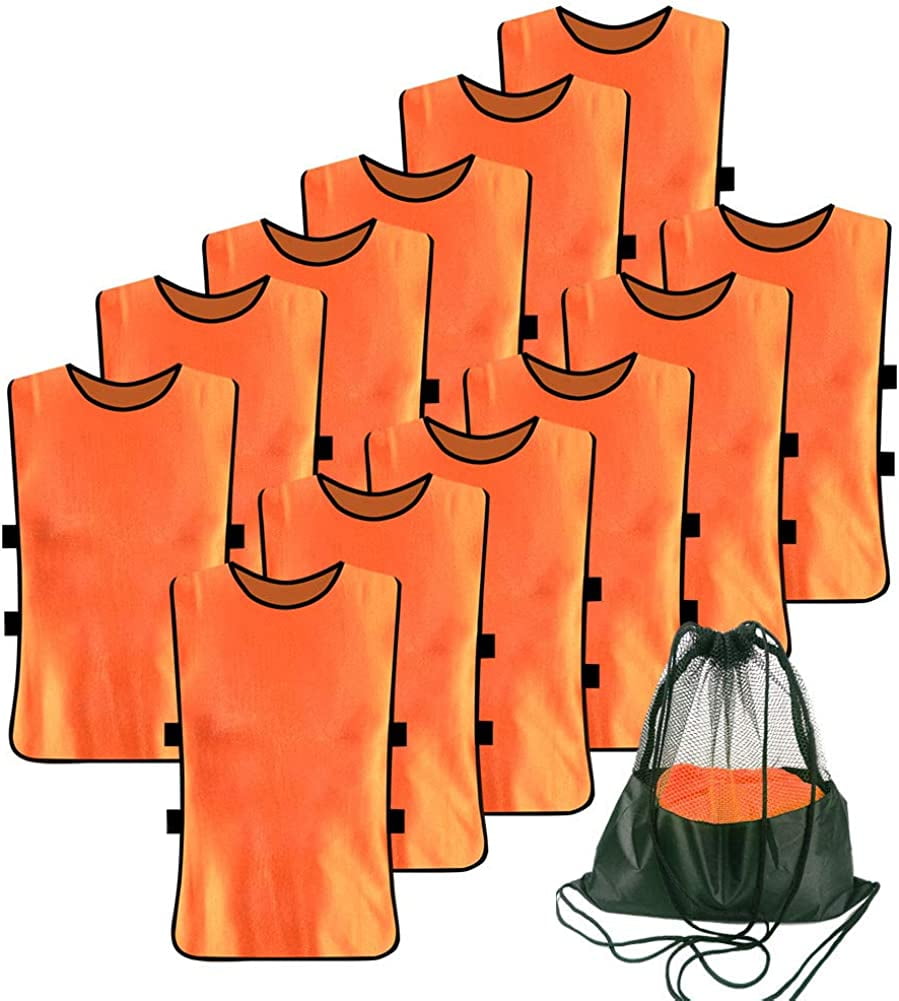 YOUI-GIFTS Kids Mesh Football Practice Jersey, 12 Pack Soccer Scrimmage ...