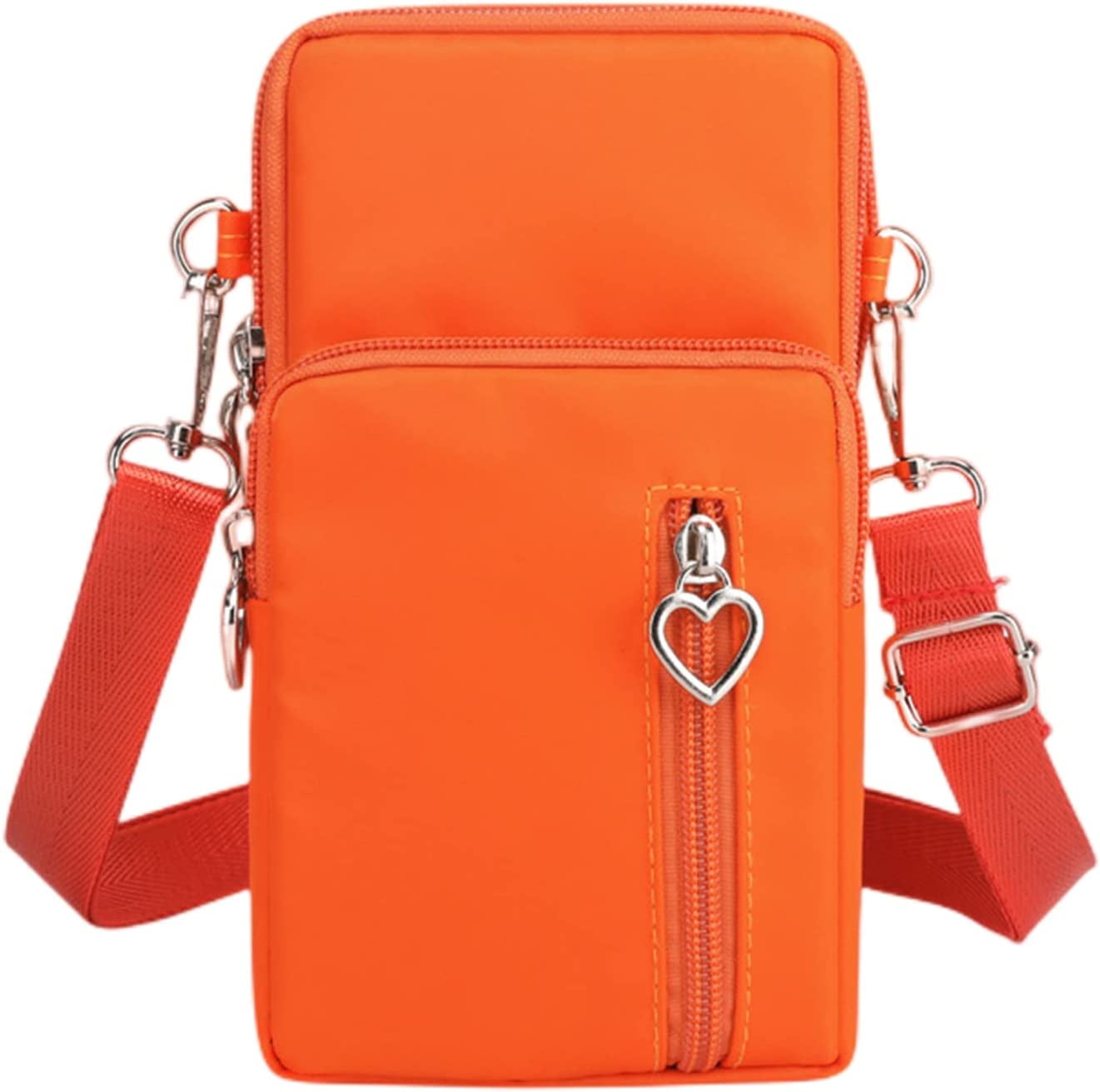 YOUI-GIFTS 3-Layers Crossbody Bag Cellphone Pouch Armband Wallet Nylon ...