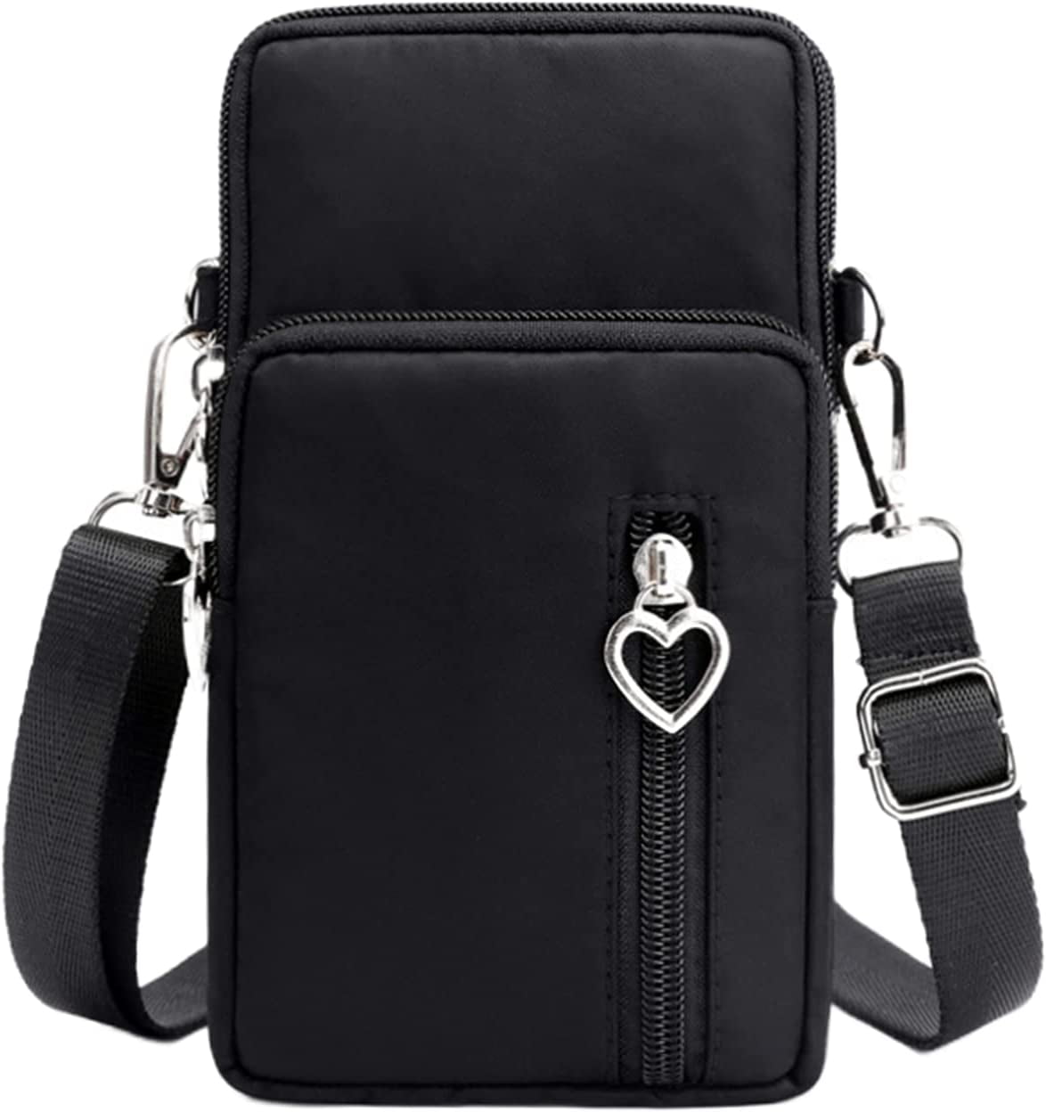 CAREFORM 3-Layers Crossbody Bag Cellphone Pouch Armband Wallet Nylon ...