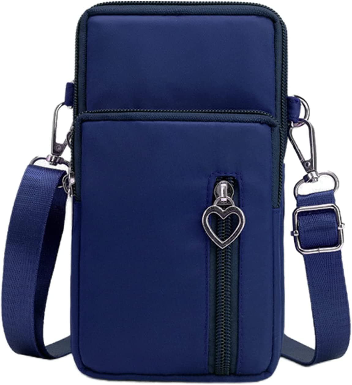 YOUI-GIFTS 3-Layers Crossbody Bag Cellphone Pouch Armband Wallet Nylon ...