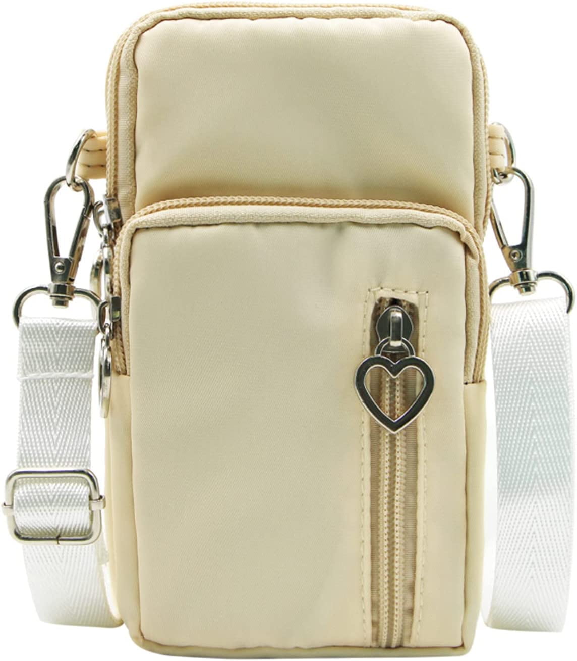 YOUI-GIFTS 3-Layers Crossbody Bag Cellphone Pouch Armband Wallet Nylon ...