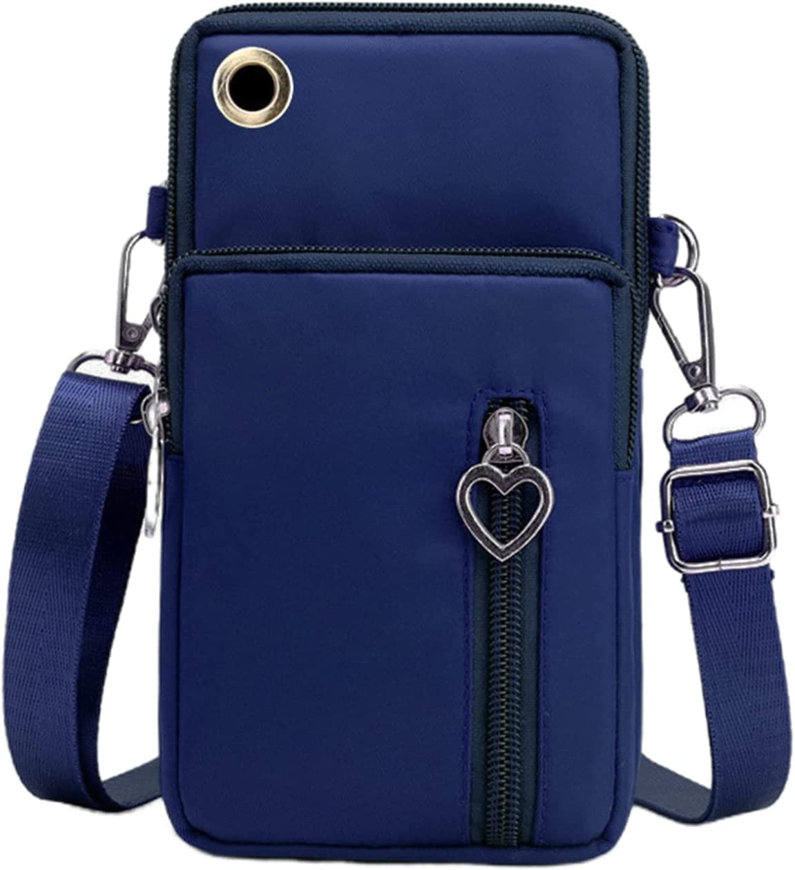 YOUI-GIFTS 3-Layers Crossbody Bag Cellphone Pouch Armband Wallet Nylon ...