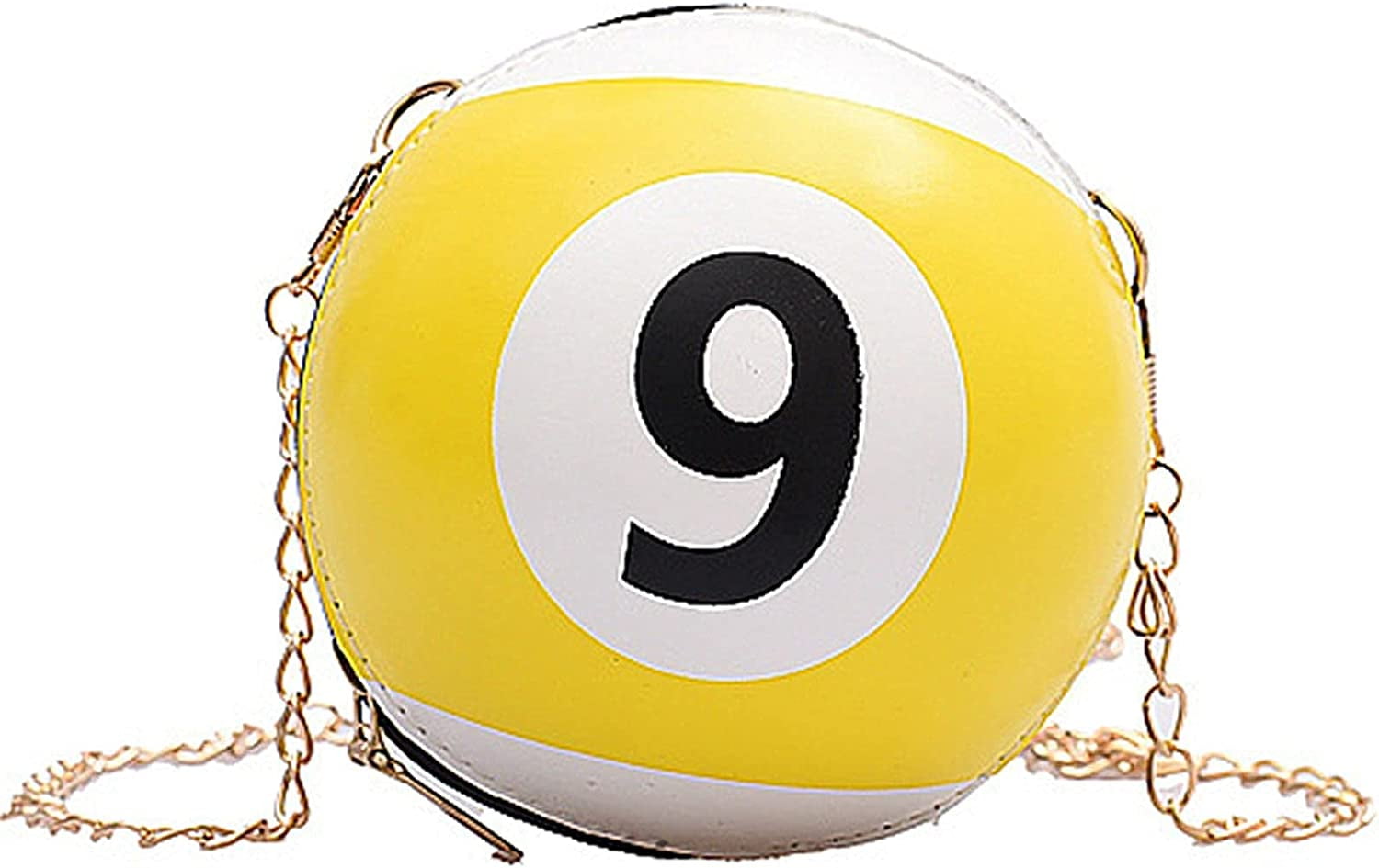 YOUI-GIFTS Billiard Shaped Shoulder Bag Round PU Leather Messenger ...