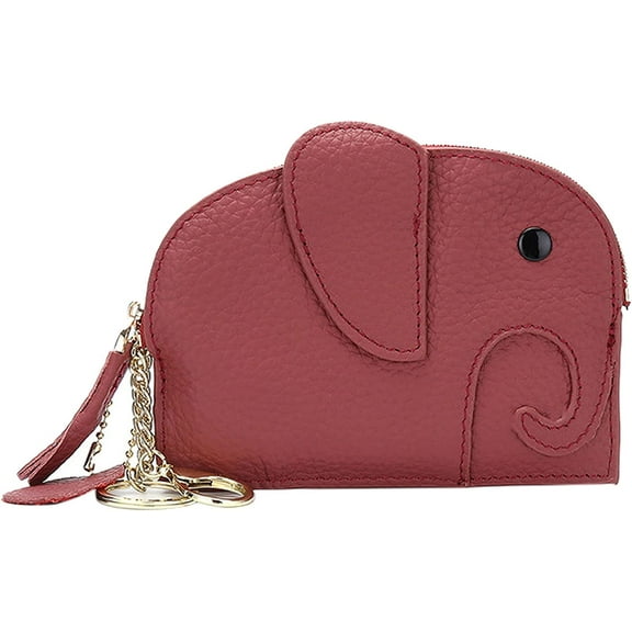 Genuine Leather 3D Mouse Cute Coin Purse Wallet-Red - Walmart.com