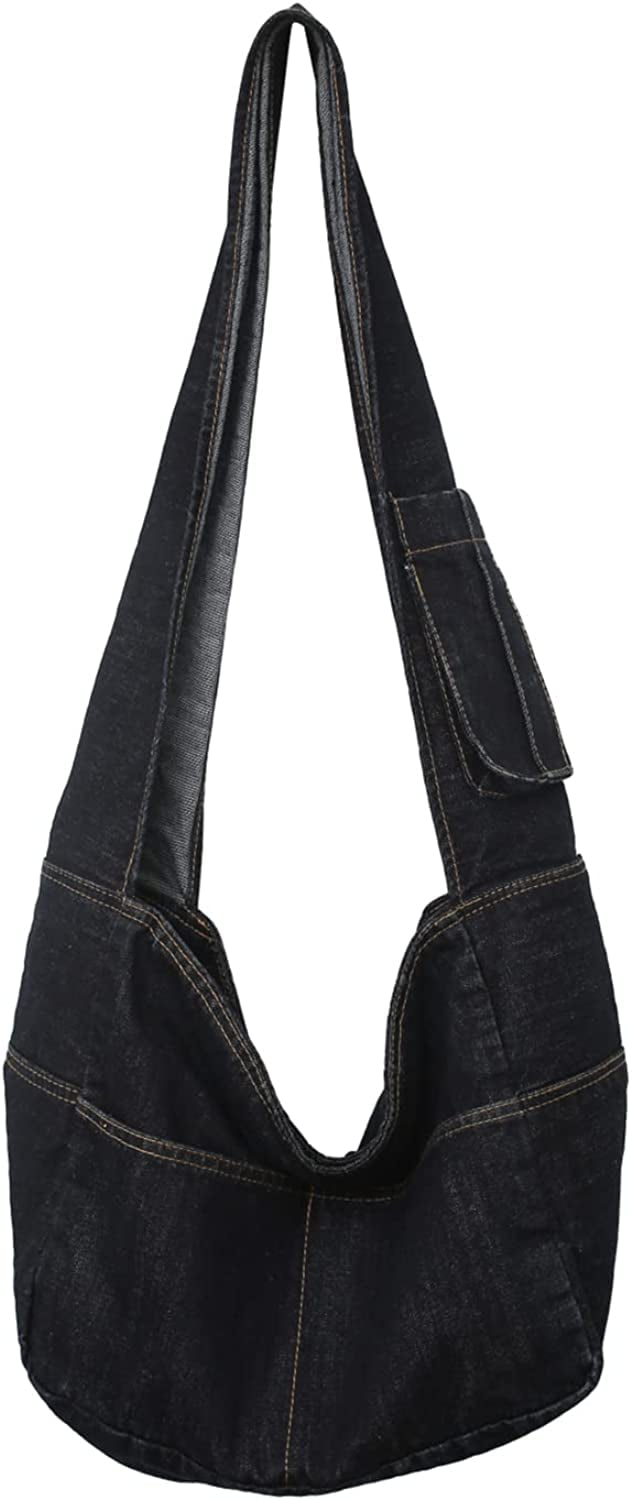 YOUI-GIFTS Denim Hobo Bags for Women Retro Jean Shoulder Bag Casual ...