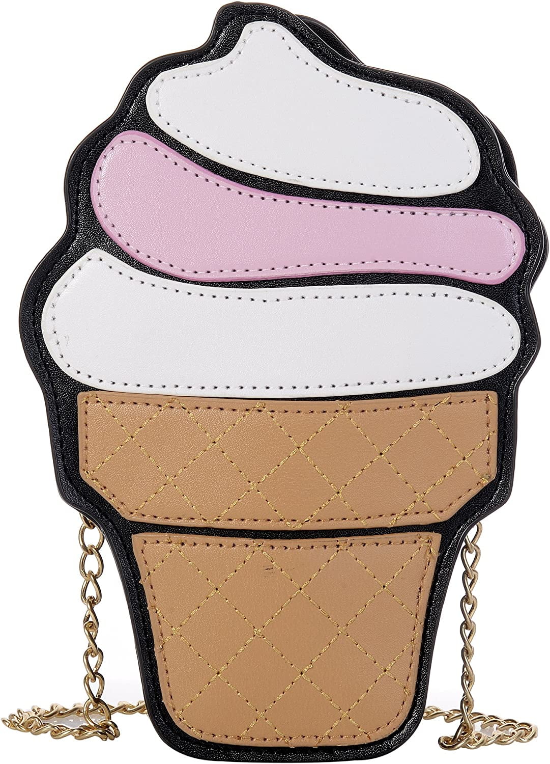 YOUI-GIFTS Food Shape Cross Body Bag PU Cartoon Purse Ice Cream ...