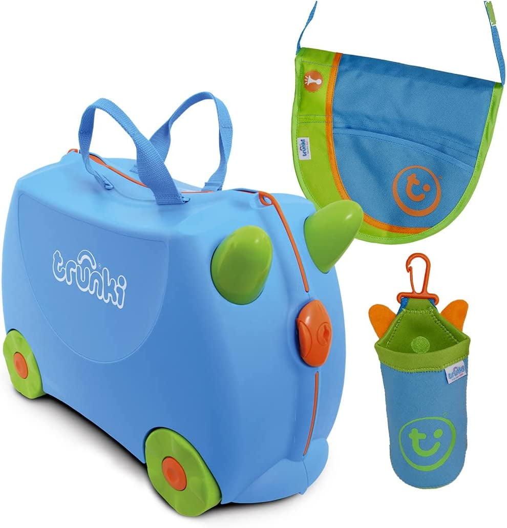 YOUI-GIFTS Toddler's Travel Luggage: Kid's Ride On Suitcase with Saddle ...