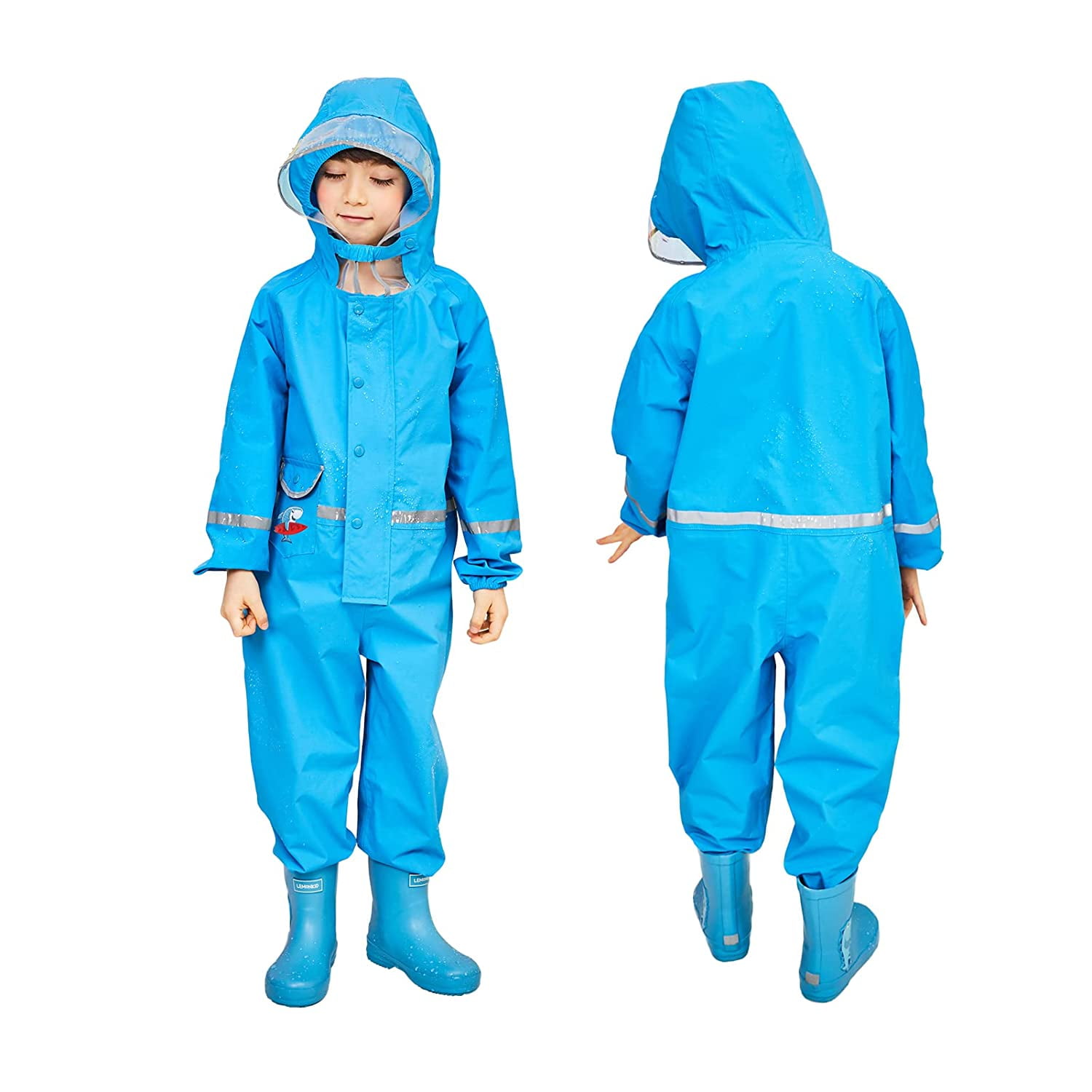 YOUI-GIFTS Kids Rain Wear Toddler Rain Coat for Baby Girl Rain Poncho One Piece Rain Suit Bear ...