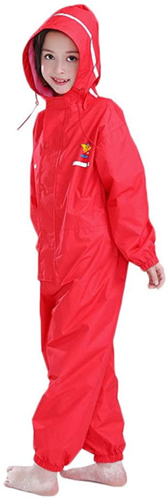 YOUI-GIFTS Kids Toddler Rain Suit Waterproof Coverall with Hood Baby One Piece Rainsuit Muddy ...