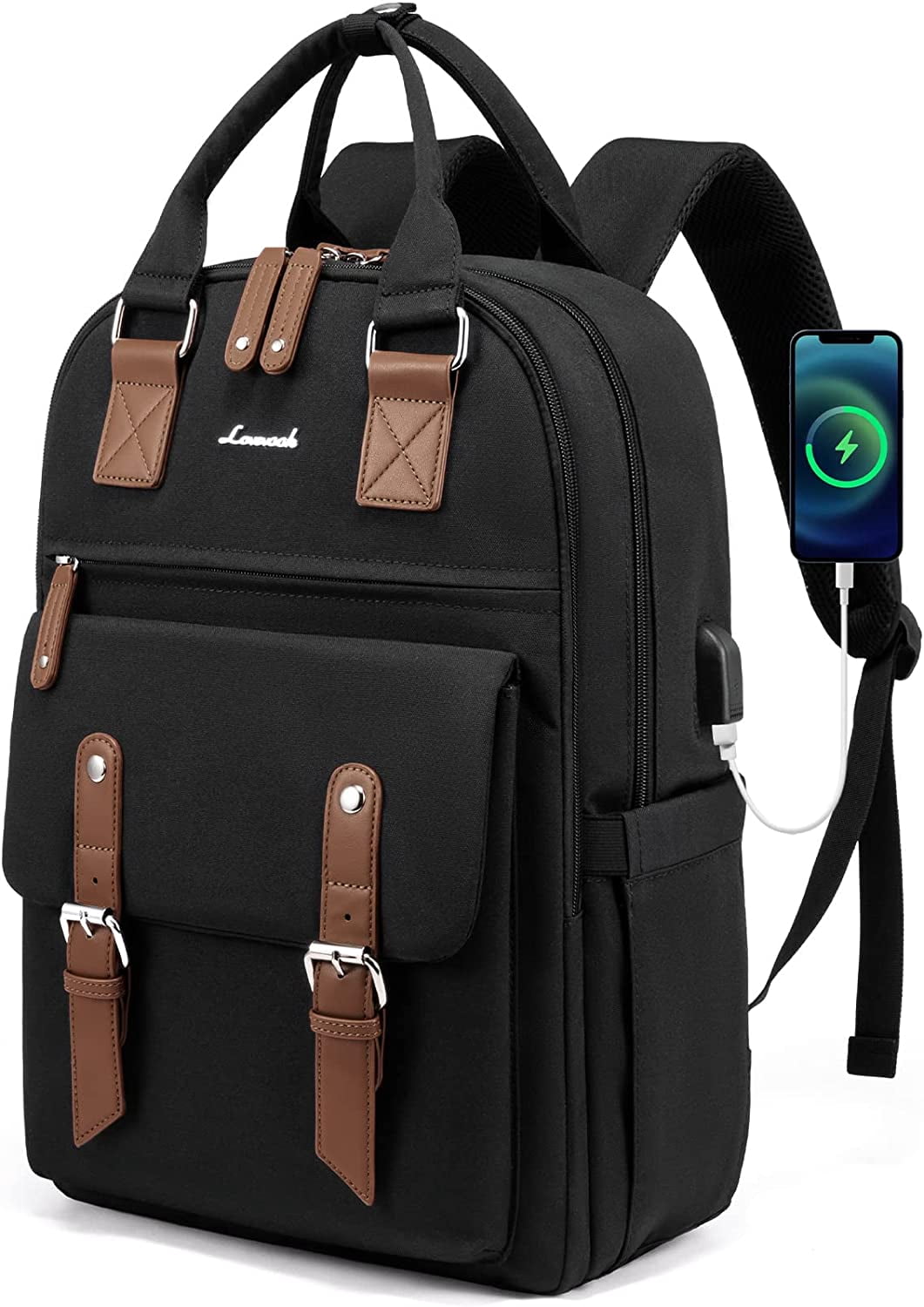 YOUI-GIFTS Laptop Backpack for Women,Vintage Work Business Travel ...