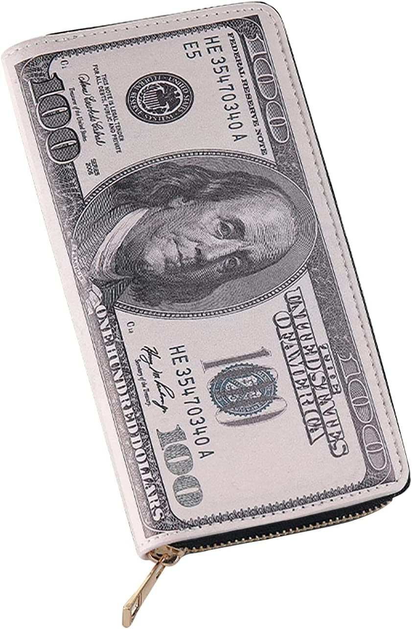 YOUI-GIFTS-Men Us Dollar Bill Wallet Billfold Leather Credit Card Photo ...