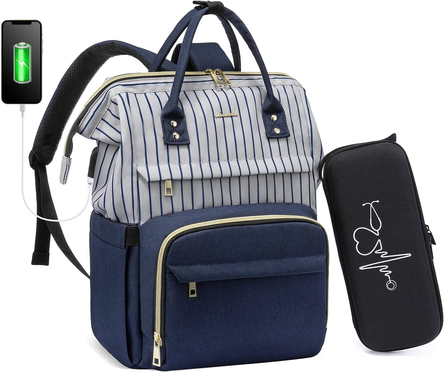 YOUI-GIFTS Nurse Backpack Laptop Backpack for Women with Stethoscope ...