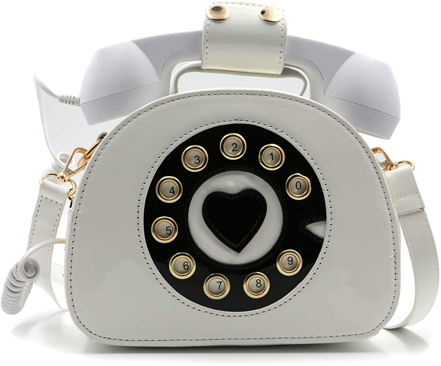 YOUI-GIFTS Retro dial telephone Crossbody Shoulder Bag,Pu Movable ...
