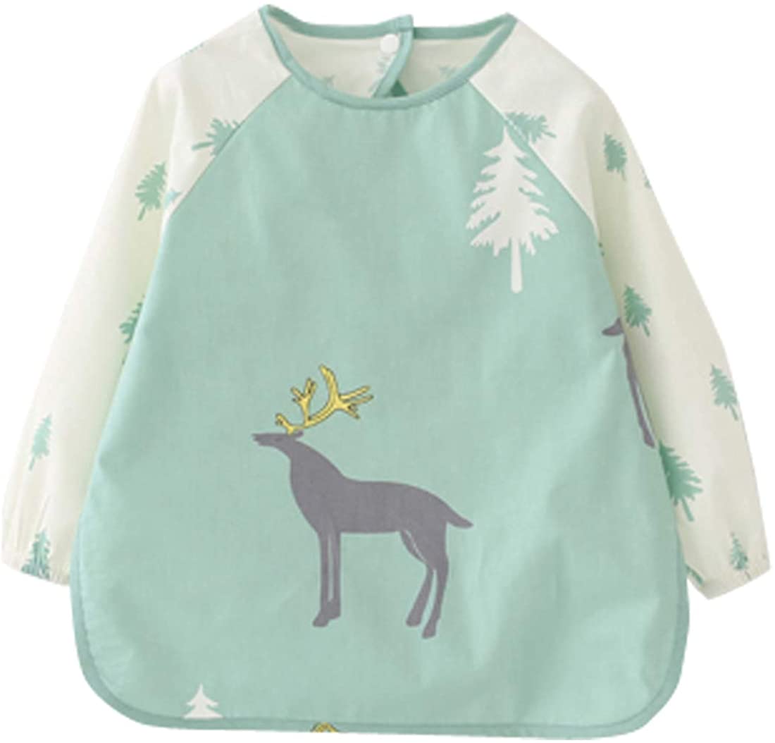 YOUI-GIFTS Toddler Kids Sleeved Smock Waterproof Smock Apron for Eating ...