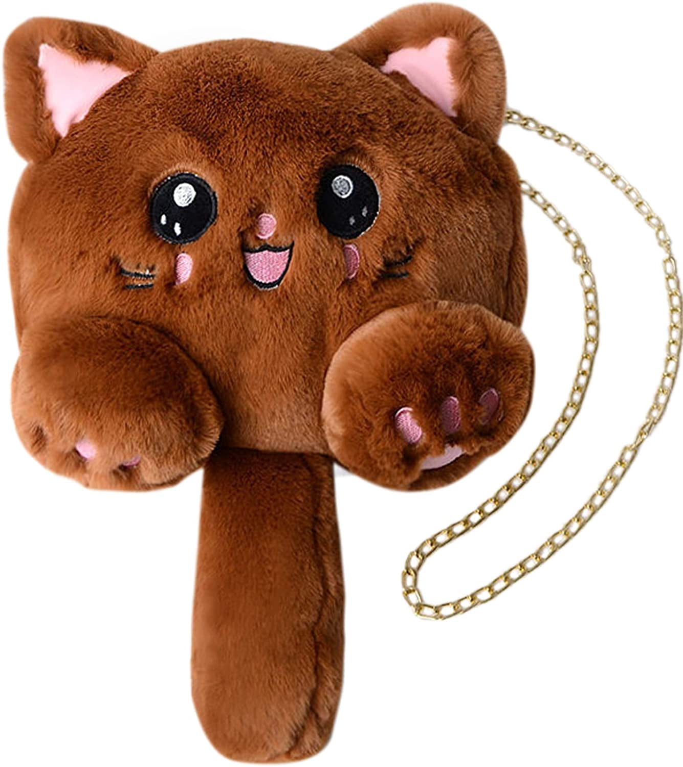 YOUI-GIFTS Women Cat Animal Shoulder Bag Messenger Bags Faux Fur ...