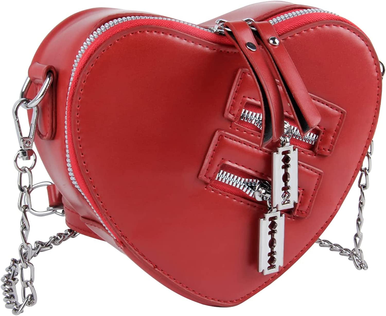 YOUI-GIFTS Women Red Heart Purse Cute Love Heart Shape Shoulder Handbag ...