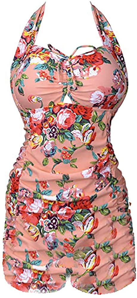 YOUI-GIFTS Women's One Piece Bathing Suit Tummy Control Swimwear Halter ...