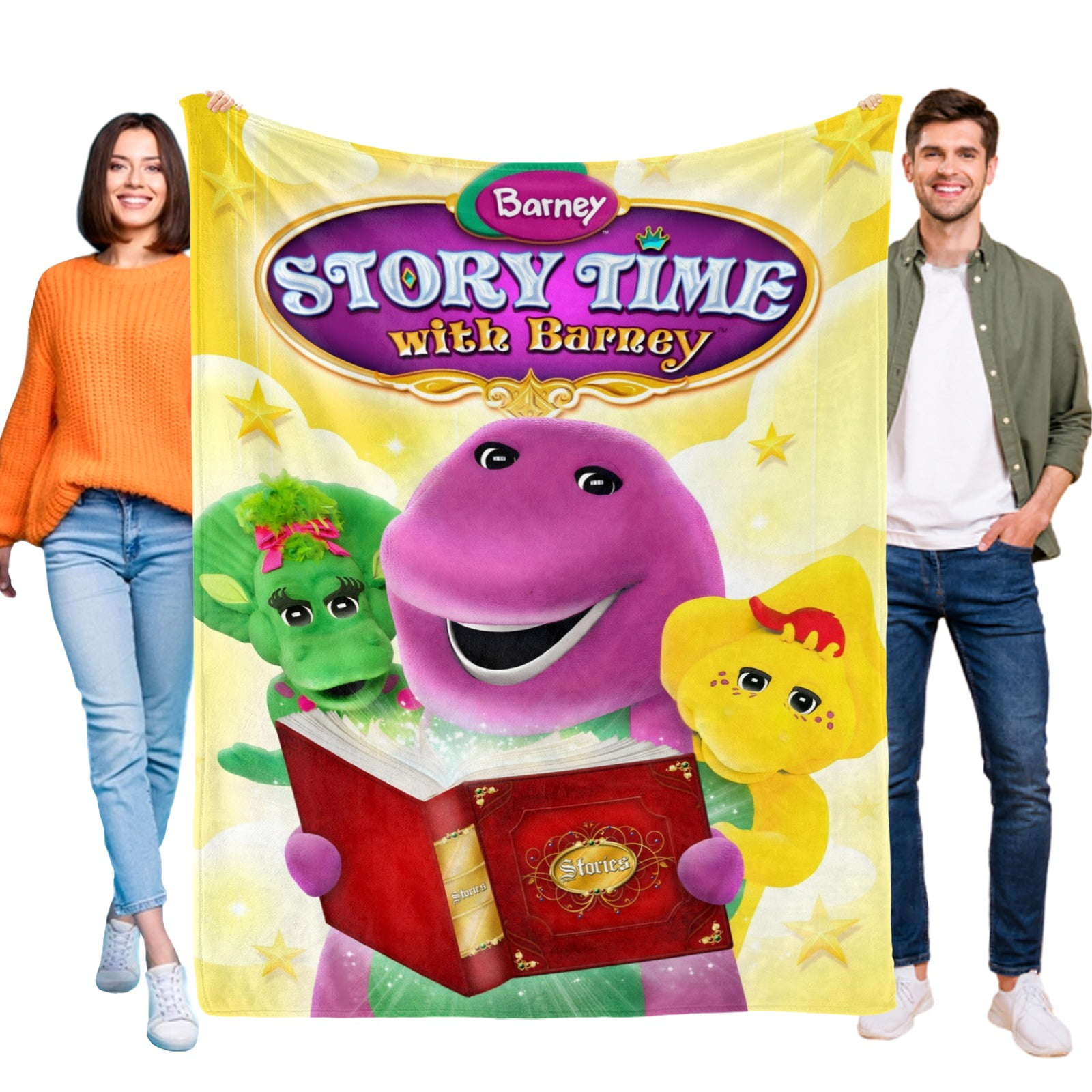 YOUJIANGYUN Barney and Friends-themed Pals Plush Throw Blanket Gifts ...