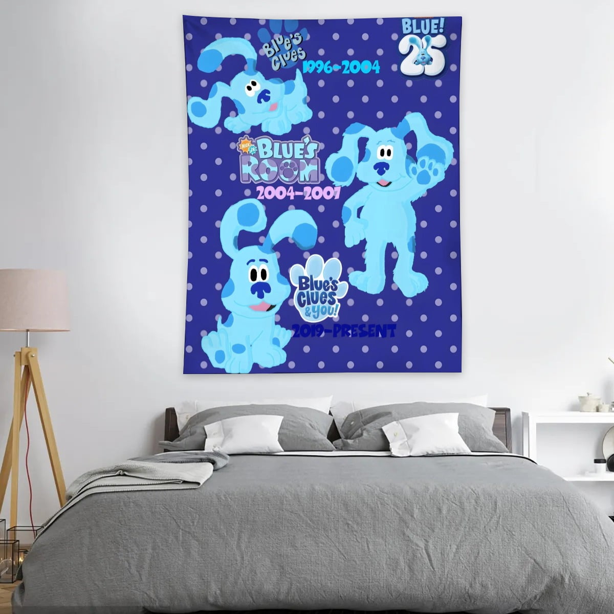YOUJIANGYUN Blue's Clues-Theme Anti-pilling Tapestry Gift Wall Hanging Backdrop for Room Bedroom ...